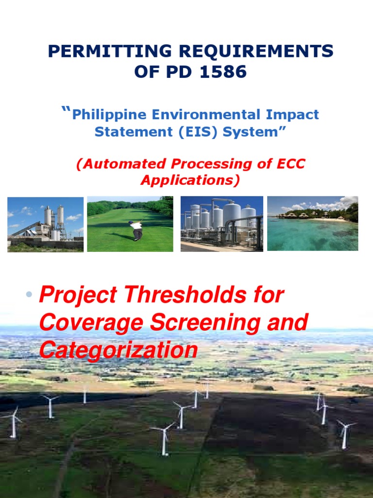 Permitting Requirements PD 1586 | PDF | Cement | Hydroelectricity