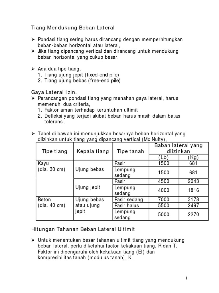 Lateral Capacity PDF | PDF