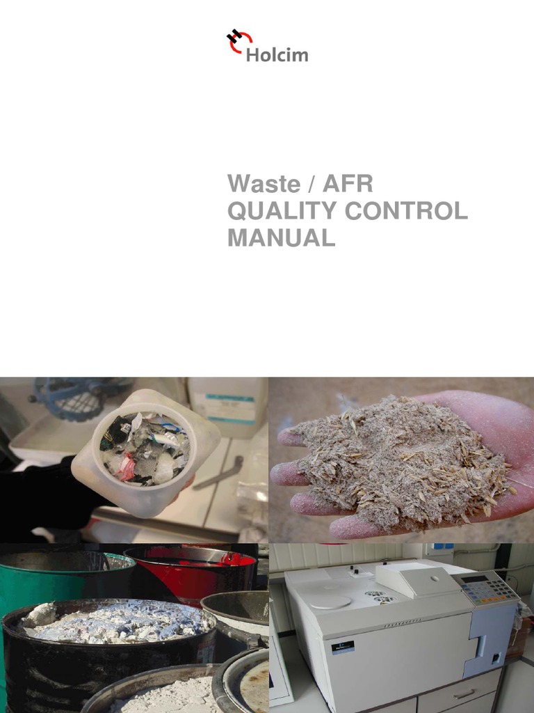 AFR Quality Control Manual | PDF | Laboratories | Specification ...