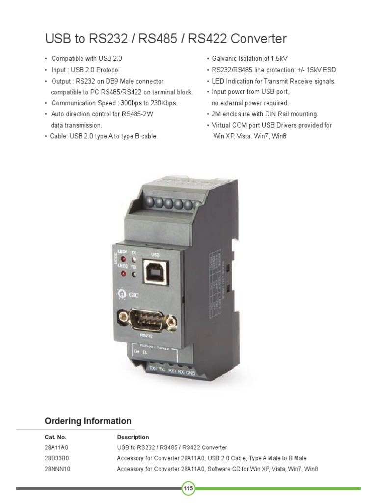 Get USB To RS232 Converter - RS232 To RS485 Converter - Interface ...