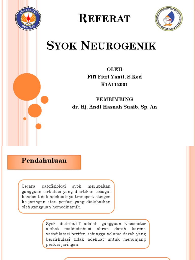 Patofisiologi Syok Neurogenik | PDF