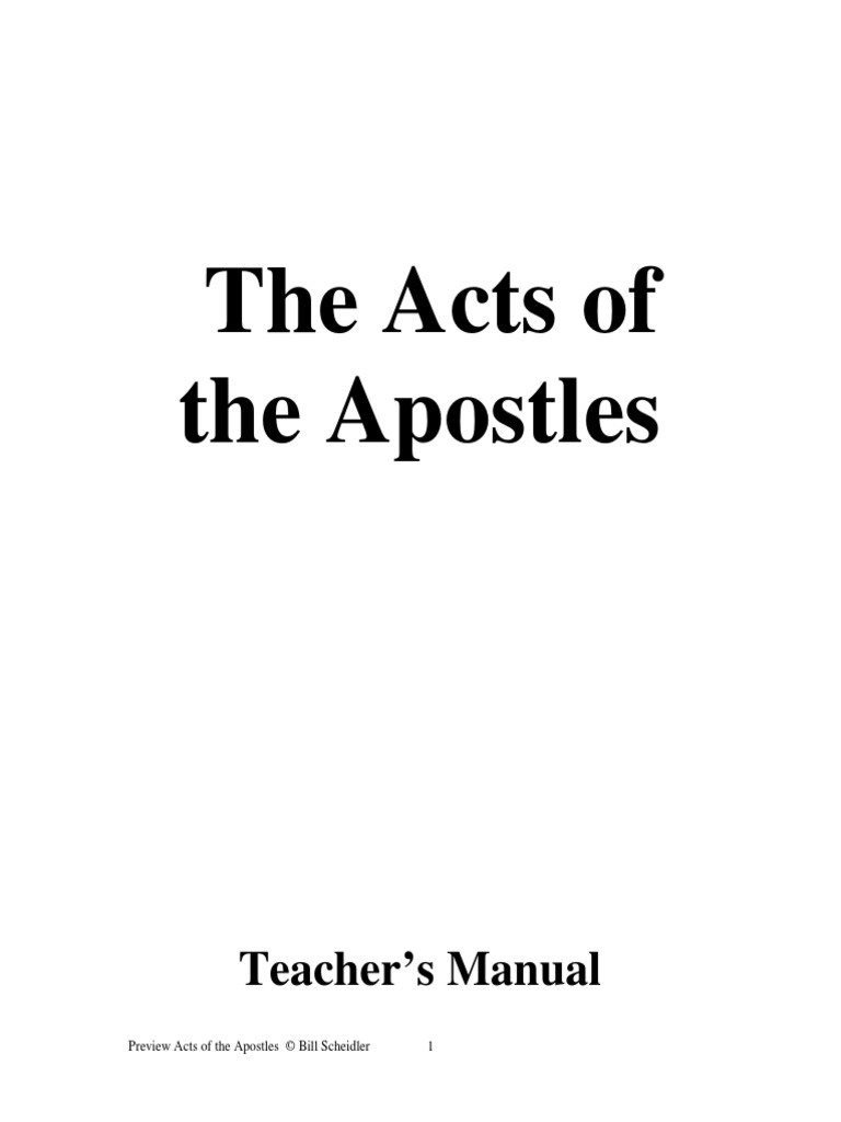Preview Acts of The Apostles PDF | PDF | Acts Of The Apostles | Paul ...