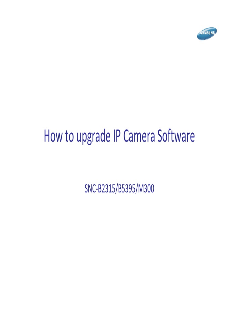 How To Update IP Camera Software 081217 | PDF