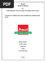 Amul Internship Report | PDF | Dairy | Dairy Products