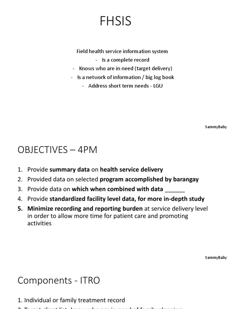 FHSIS | PDF | Health Care | Public Health
