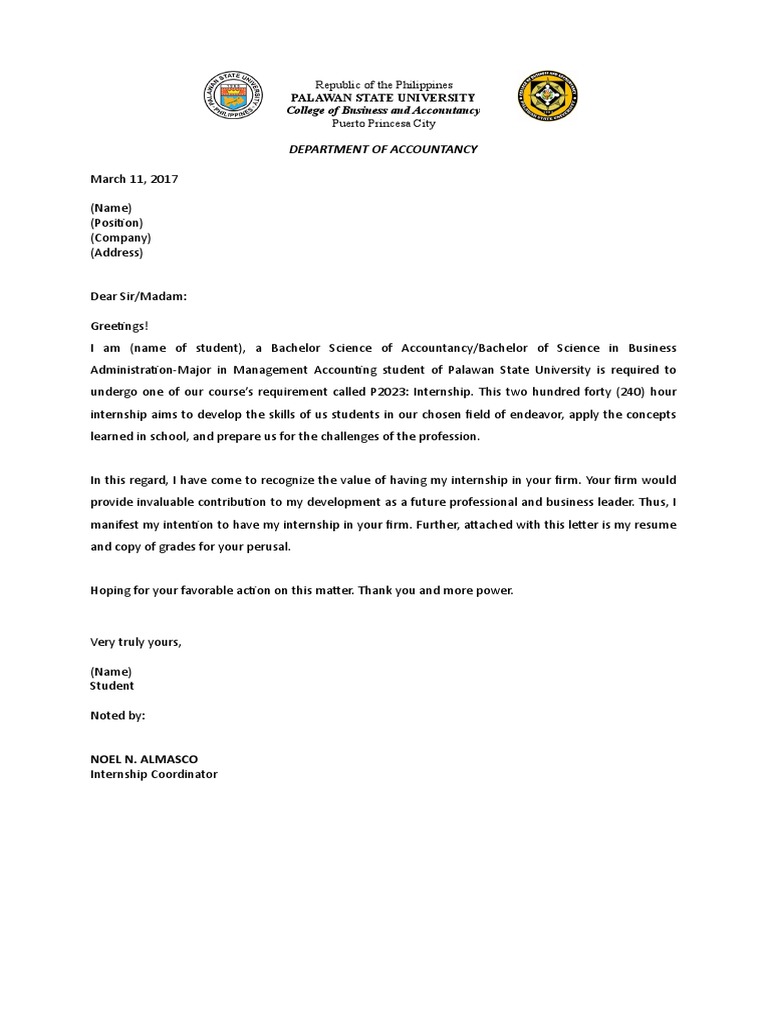 Letter of Intent-OJT | PDF | Vocational Education | Behavior Modification