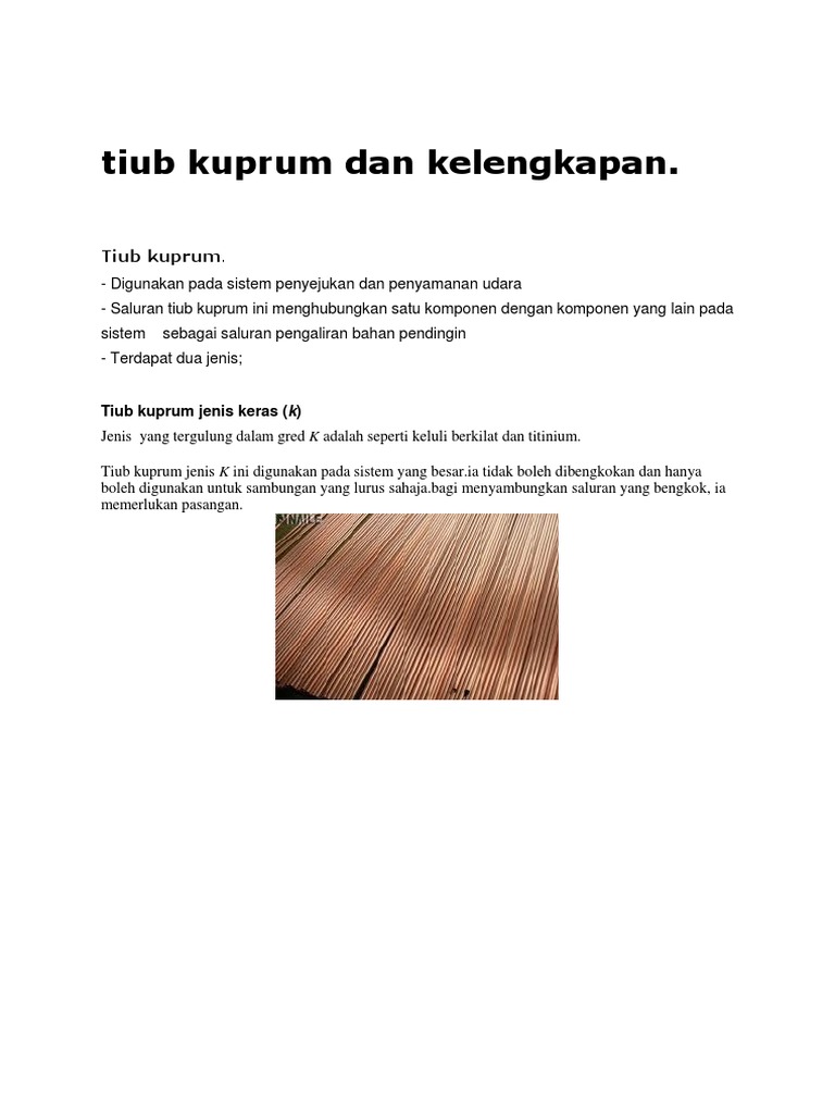 TIUB KUPRUM DAN PENGENDALIANNYA | PDF