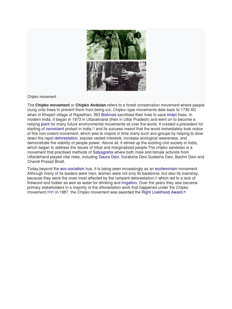 Chipko Movement | PDF