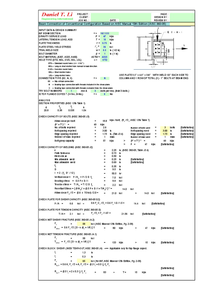 Beam Connection | PDF