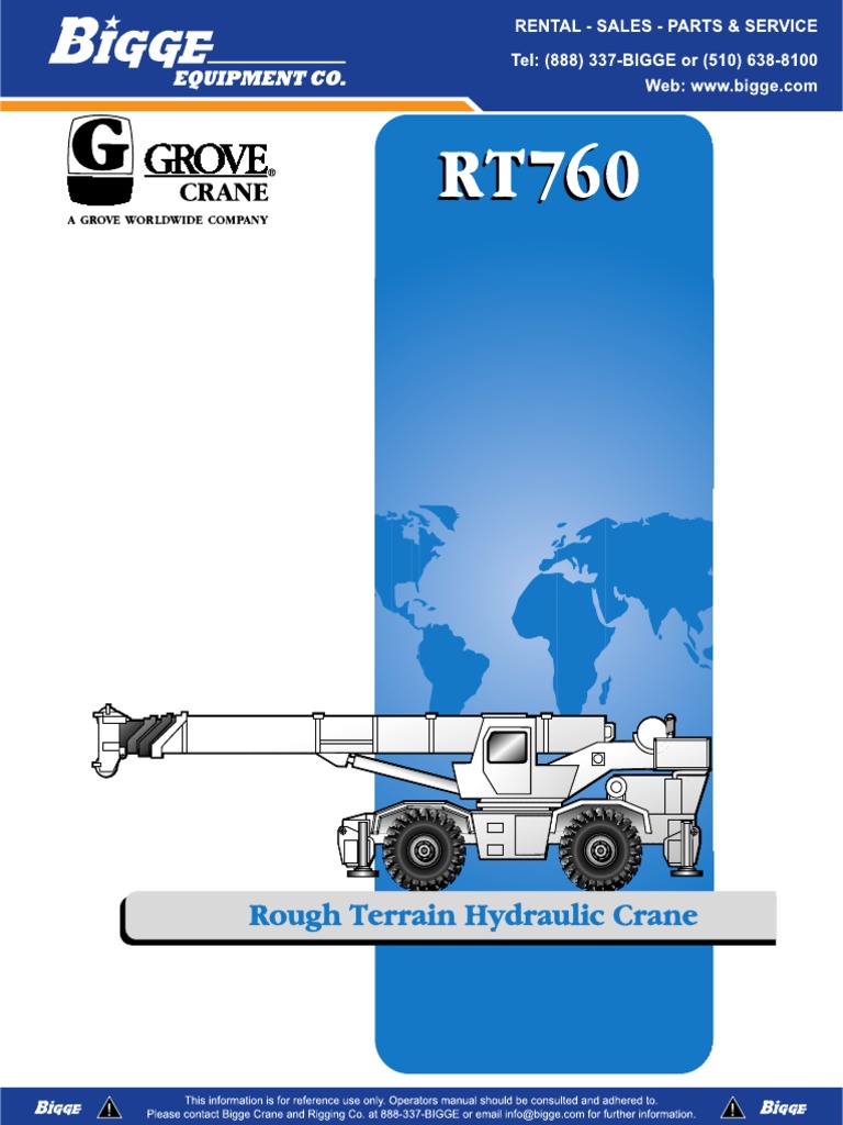 Especificaciones Grove RT760E | PDF