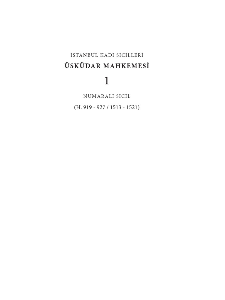 Cilt01 Uskudar 01 PDF | PDF