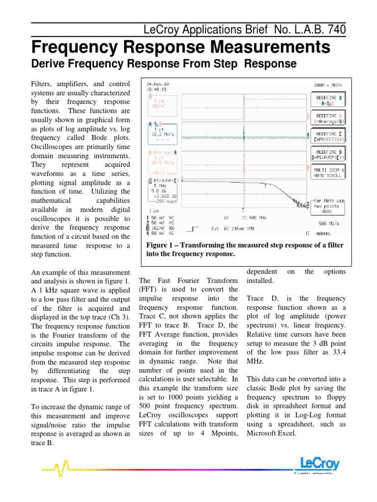 Derive Frequency Response From Step Response | PDF | Systems Theory ...