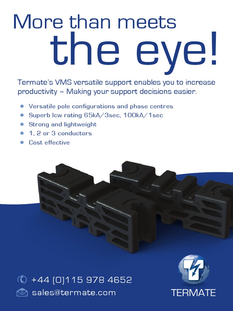 Termate VMS Versatile Busbar Support Catalogue | PDF | Insulator ...