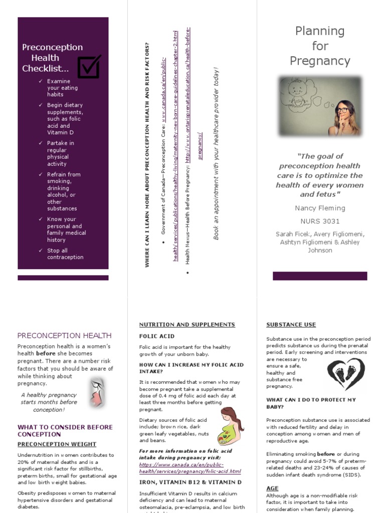 Conception Pamphlet FINAL | PDF | Preterm Birth | Pregnancy