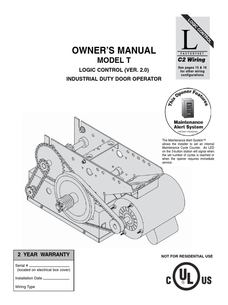 Liftmaster Model T | PDF | Screw | Switch