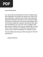 Essay Writing Guide: Jordan Peterson | PDF | Capitalism | Essays