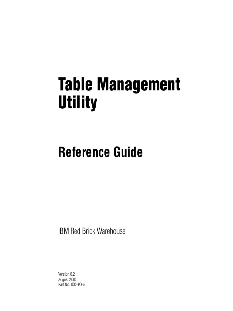Tmu Reference Guide Redbrick | Download Free PDF | Backup | Databases