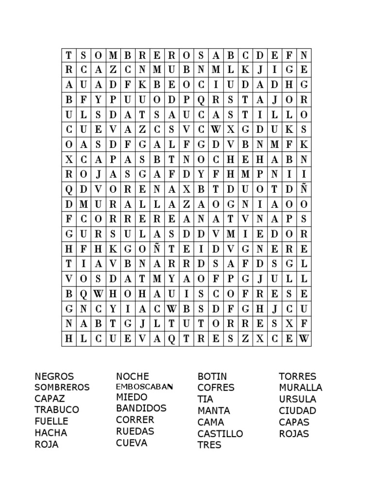 Descargar Sopa De Letras Para Imprimir Pdf