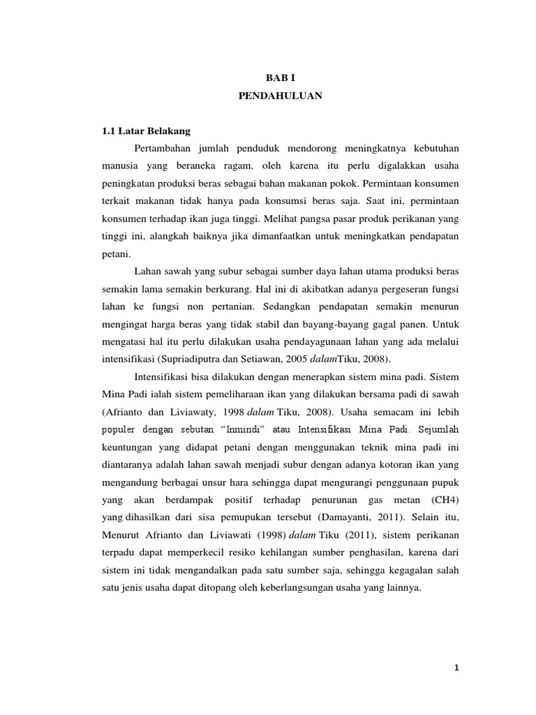 Keuntungan dan Sistem Mina Padi | PDF