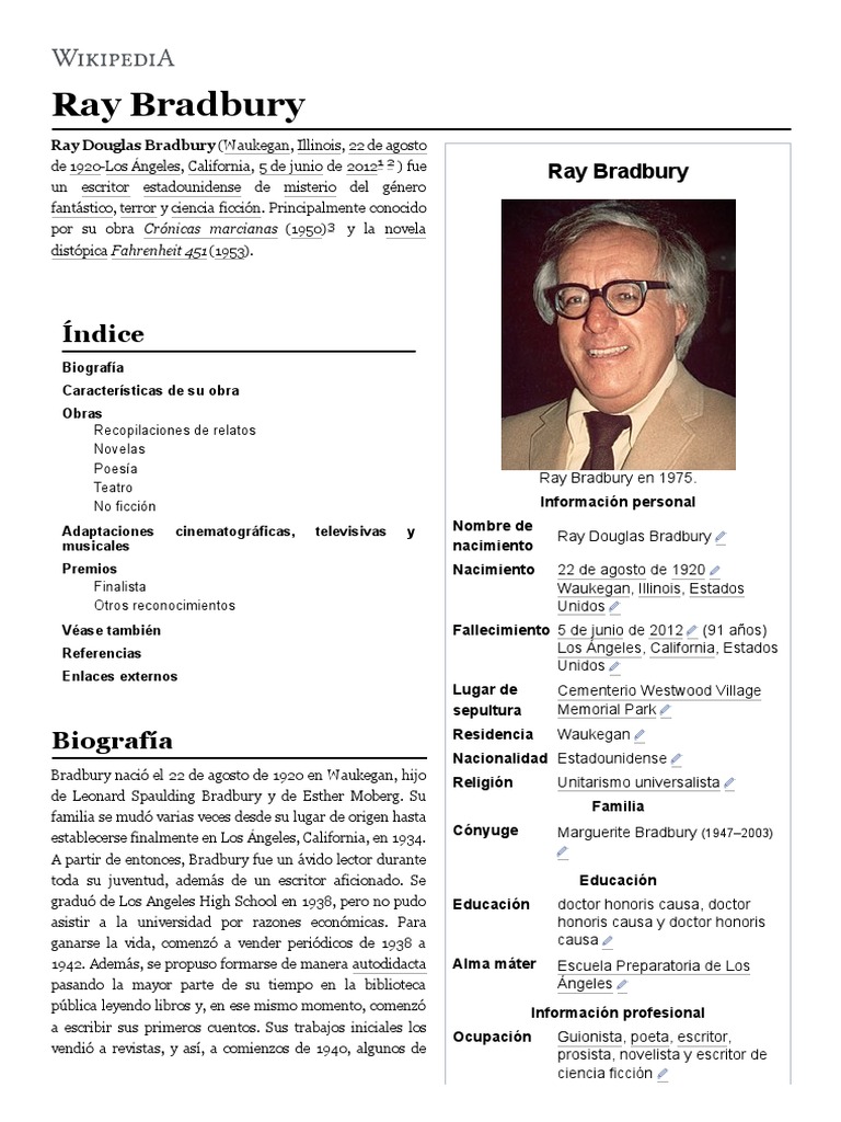 Ray Bradbury | PDF | Ray Bradbury