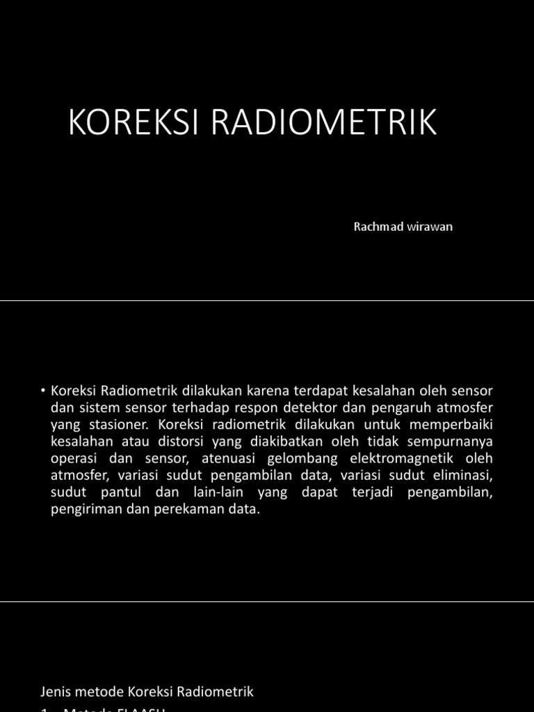 Koreksi Radiometrik | PDF