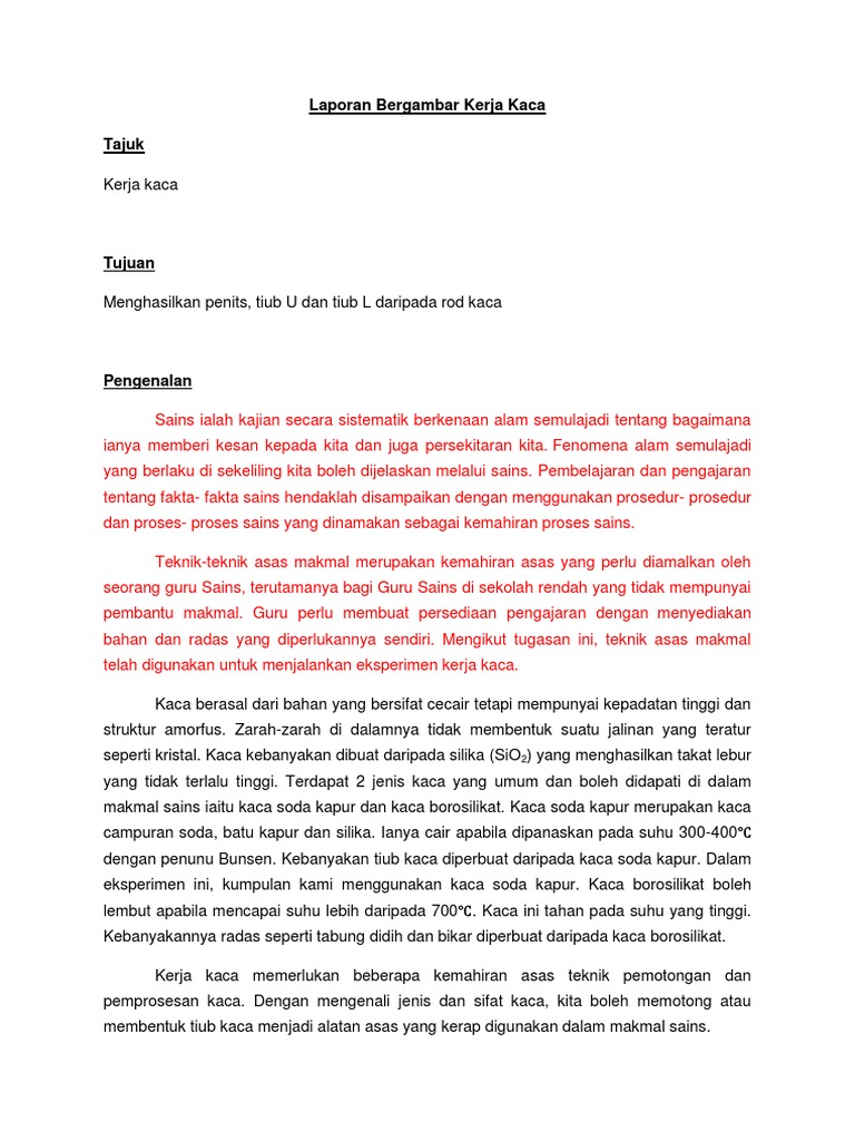 Tugasan 2 SC Lap Bergambar Kerja Kaca | PDF