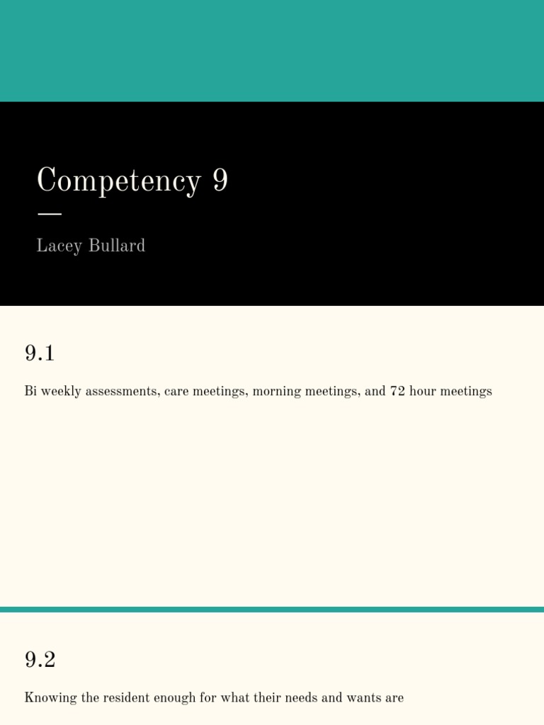 Competency 9 | PDF | Behavioural Sciences | Psychology