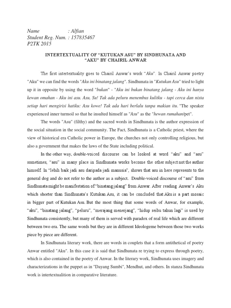 Intertextuality of Asu | PDF | Poetry