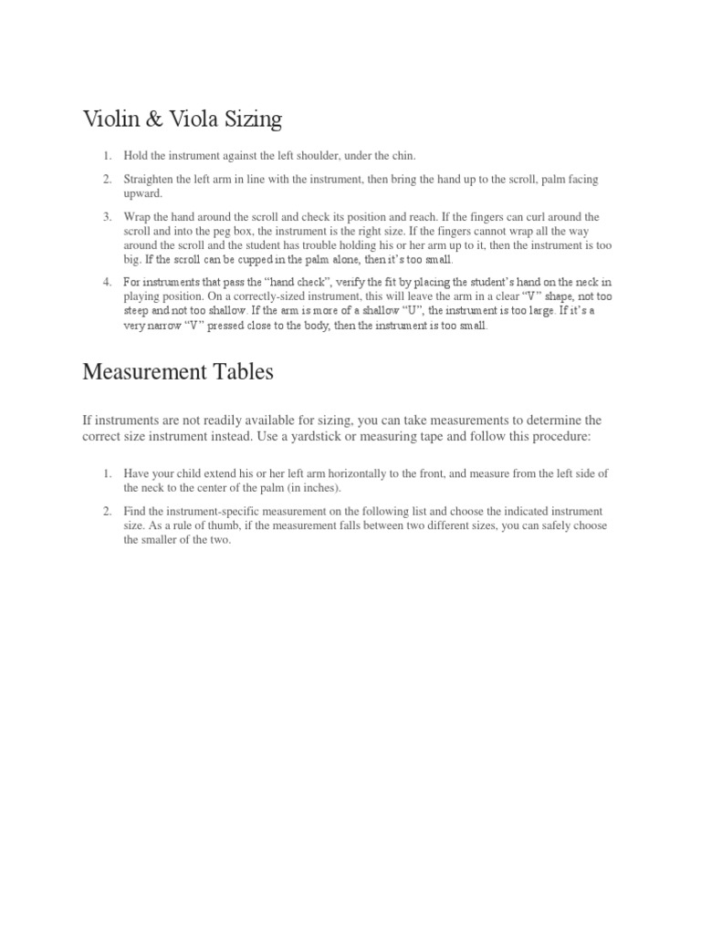 Determining the Proper Instrument Size Through Hands-On Testing and ...