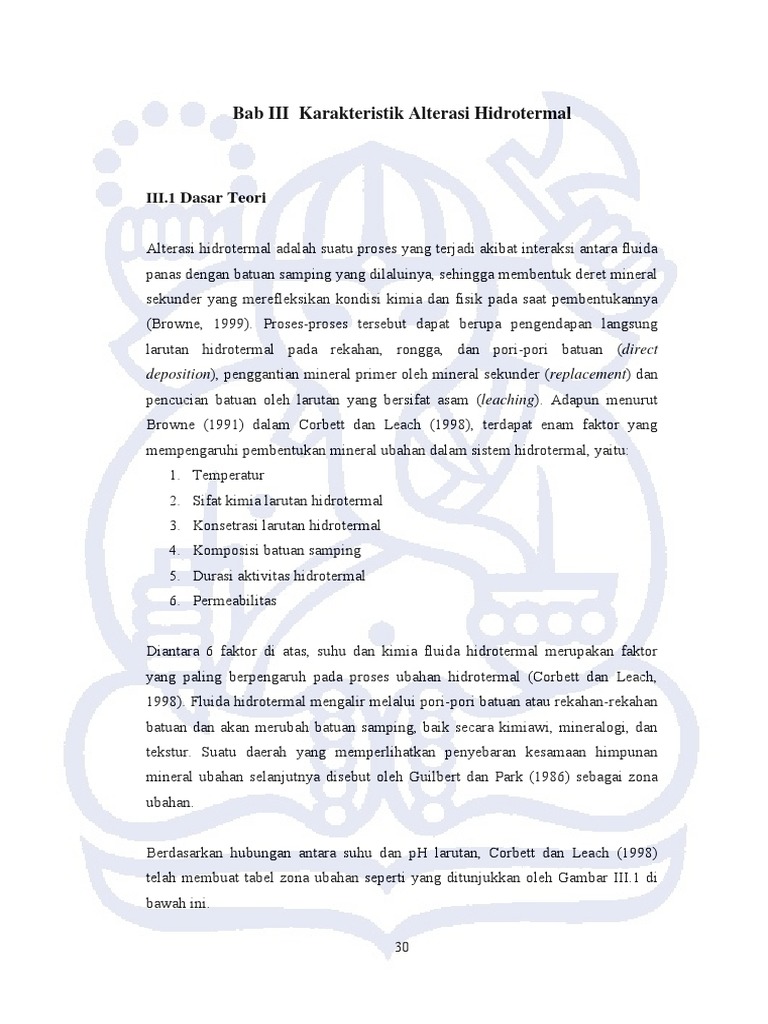 Karakteristik Alterasi Mineral | PDF