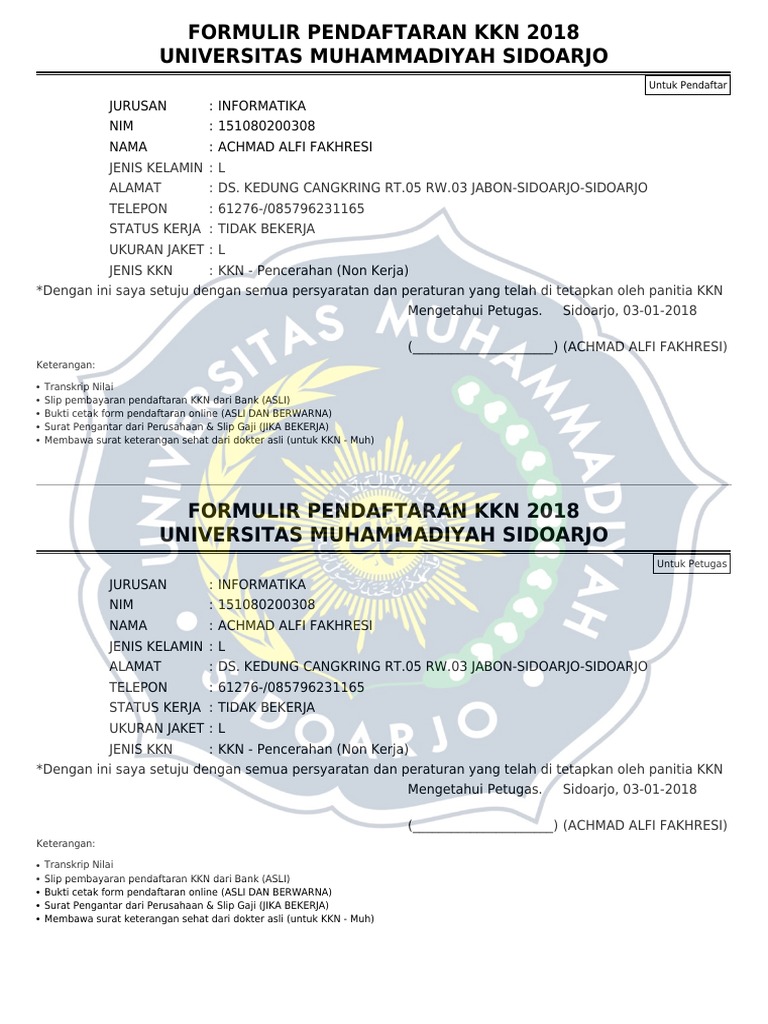 Form KKN PDF | PDF