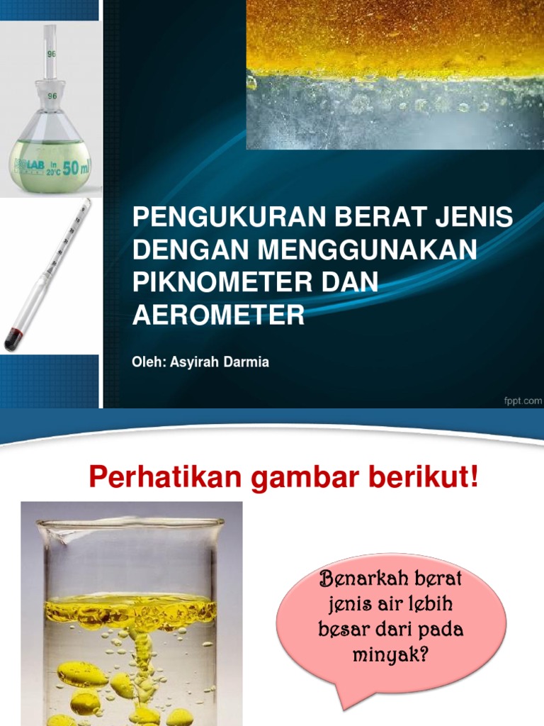 Piknometer Dan Aerometer | PDF