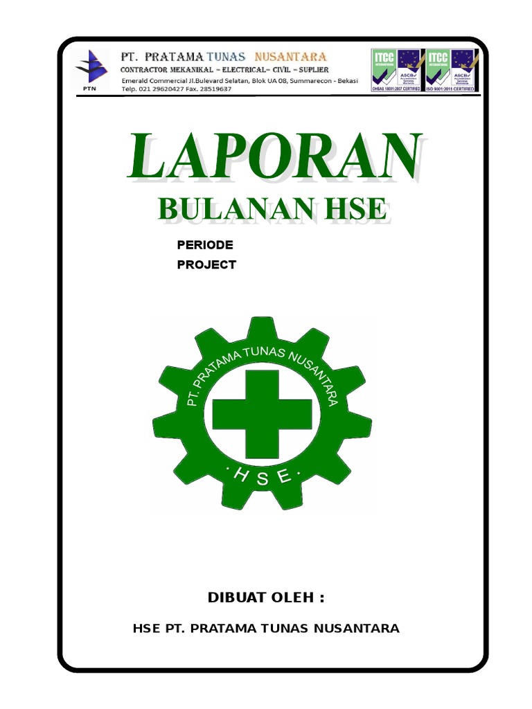 Contoh Laporan Bulanan Hse - Riset