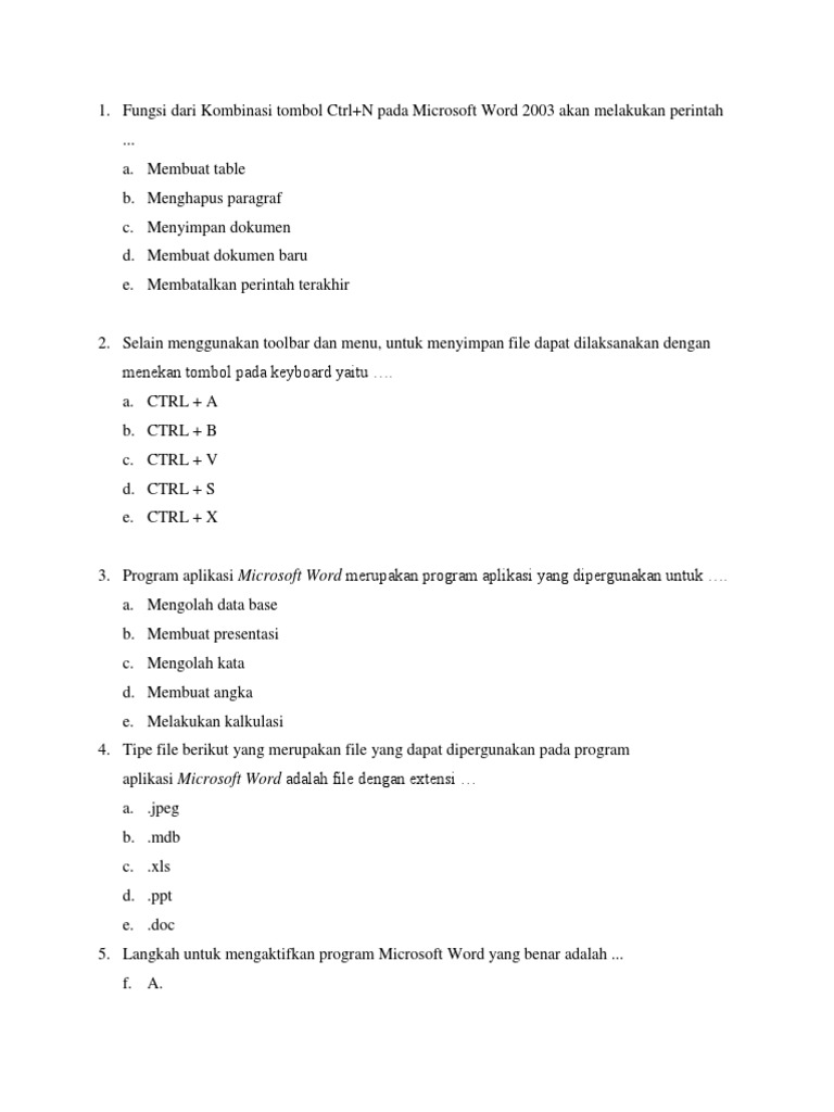Fungsi Dari Kombinasi Tombol CTRL | PDF