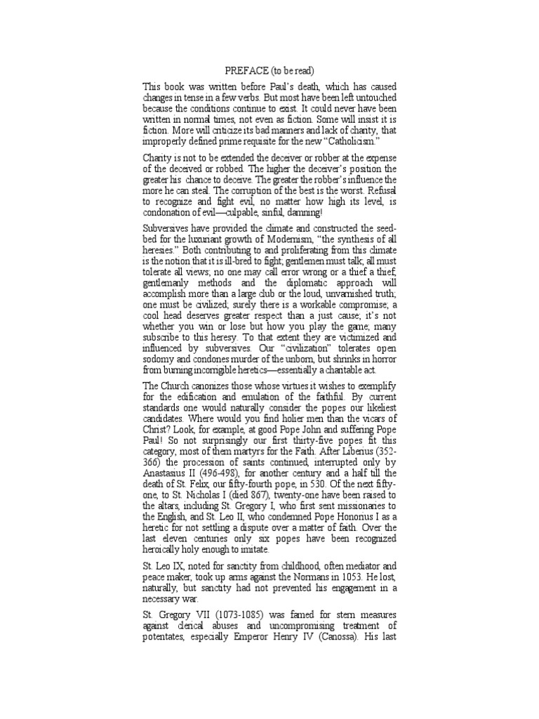 Hutton Gibson - Is The Pope Catholic | PDF | Pope | Catholic Church