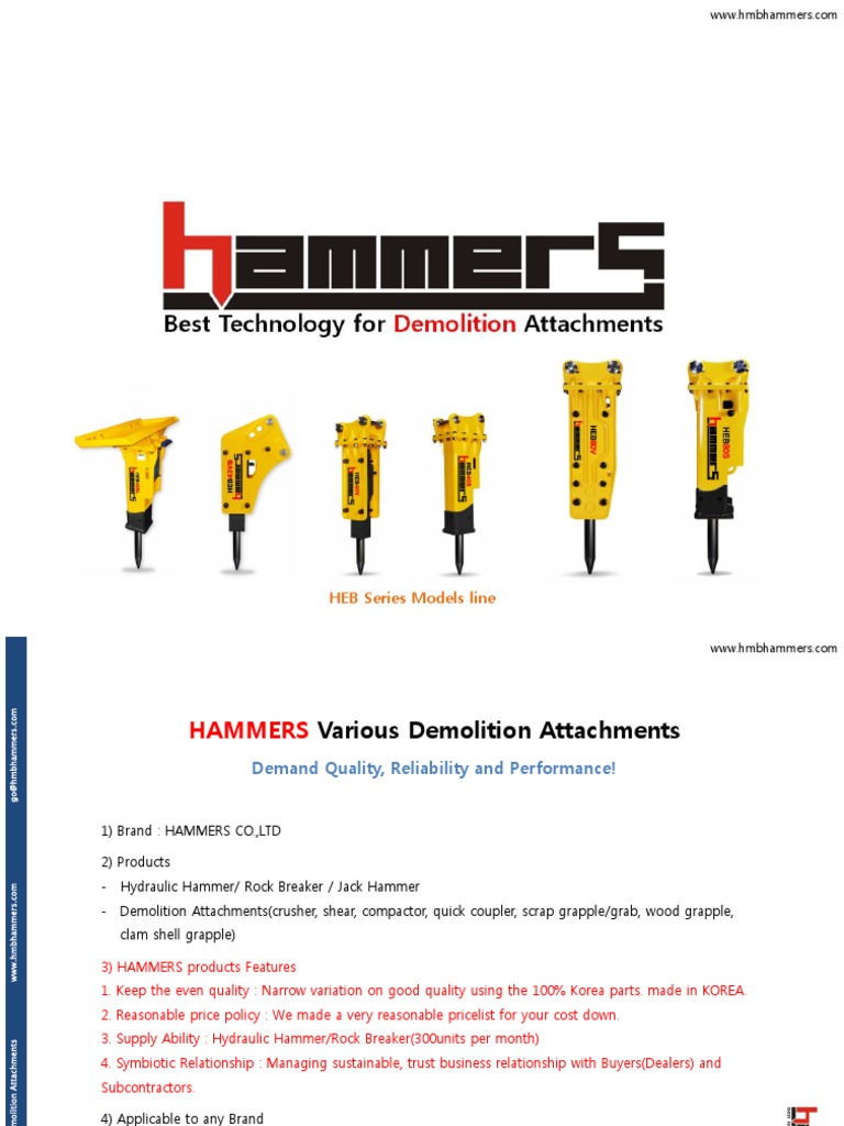 2011 HAMMMERS E-Catalog | PDF | Construction Equipment | Manufactured Goods