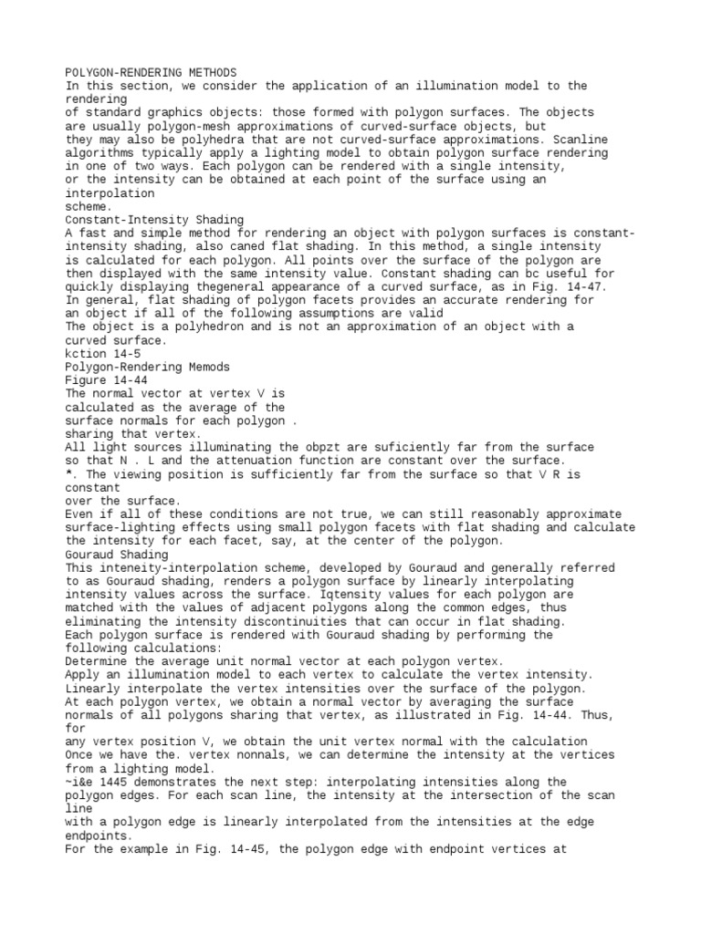 CG Polygon Rendering | PDF | Rendering (Computer Graphics) | Computer Graphics