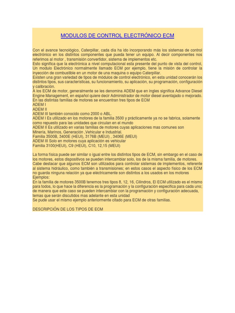 Modulos de Control Electrónico Ecm | PDF | Memoria de acceso aleatorio ...