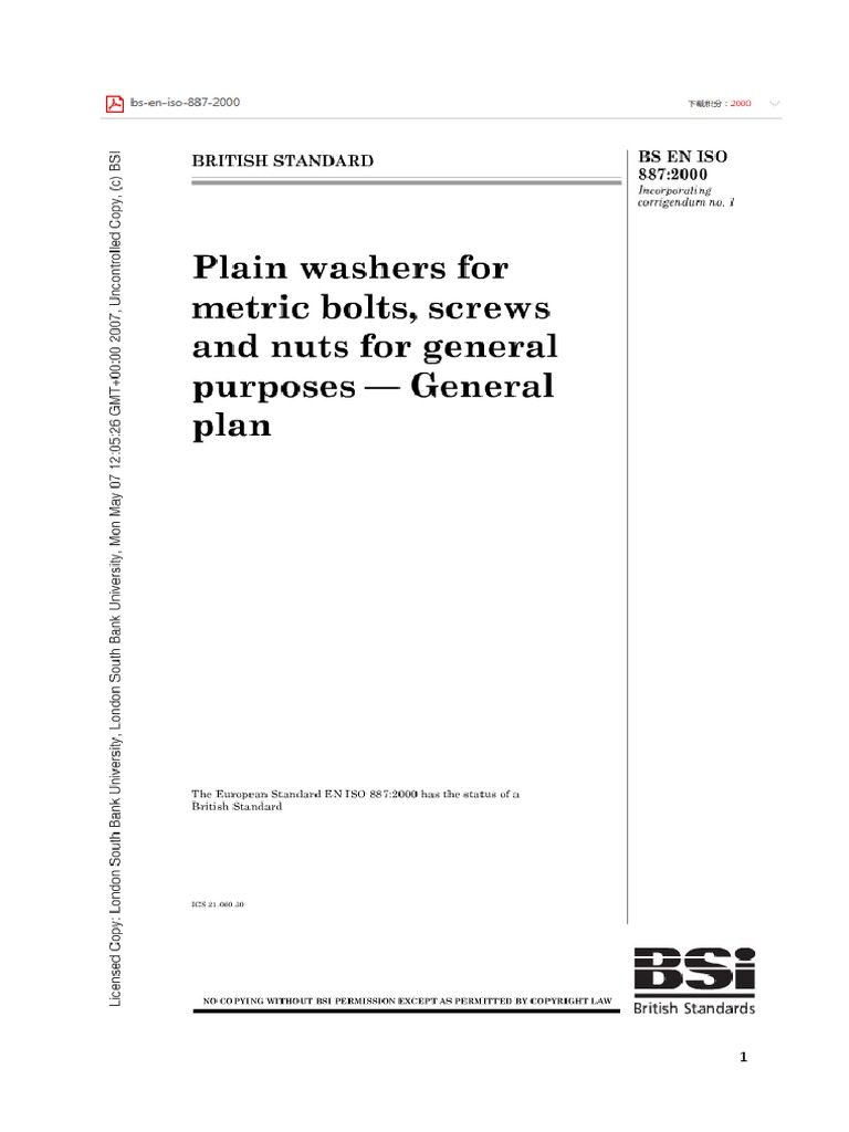 BS en Iso 887-2000 PDF | PDF