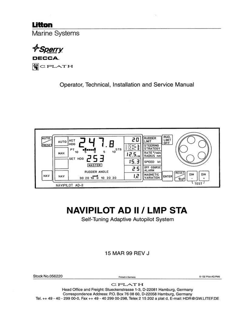Navipilot Ad II Manual | PDF