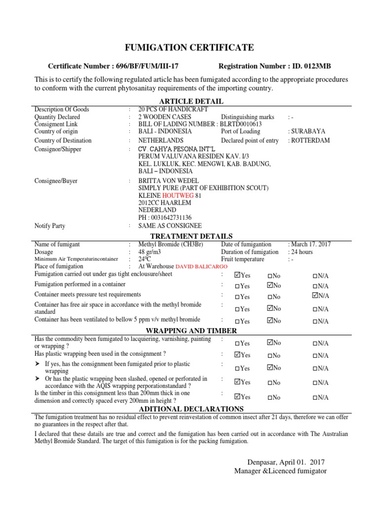 Fumigation | PDF | Nature | Business