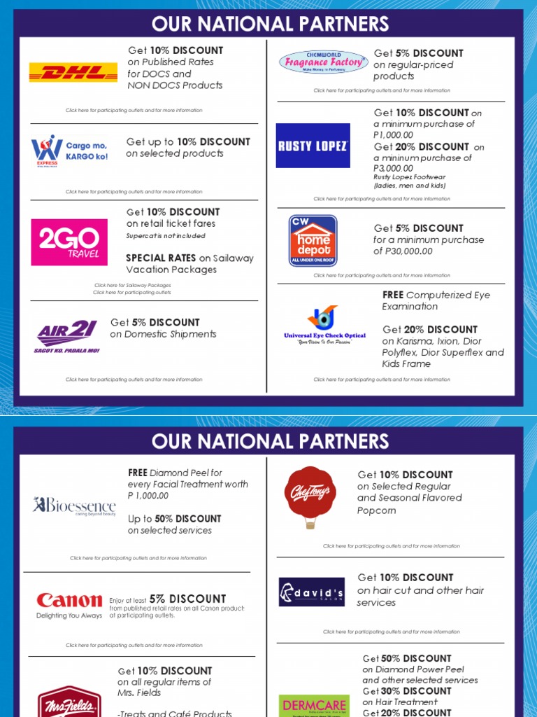 Pag-IBIG Loyalty Card Partners as of January2018 | Discounts And ...