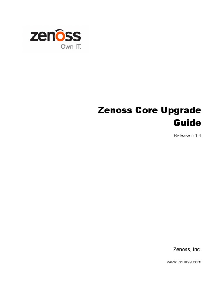 Zenoss Core Upgrade Guide r5.1.4 d1091.16.183 | PDF | Superuser | Trademark Zenoss Core Upgrade Guide r5.1.4 d1091.16.183 | PDF | Superuser | Trademark