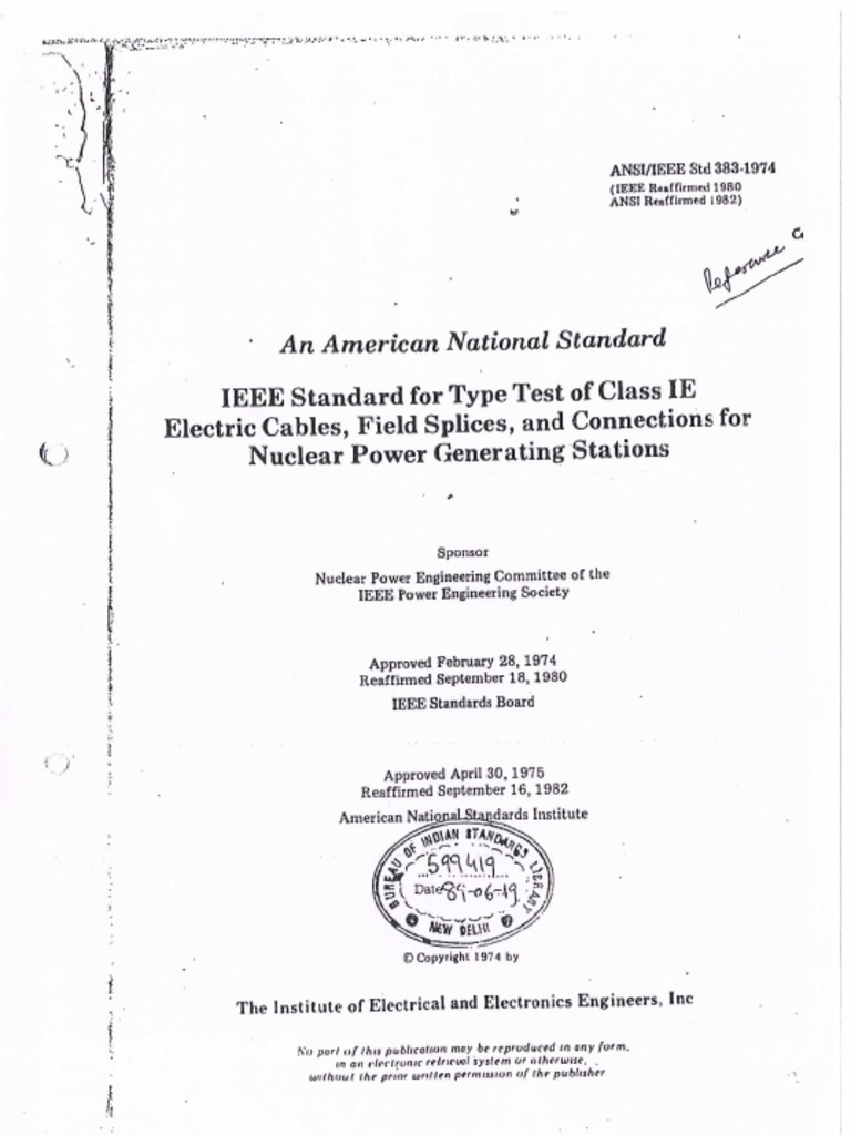IEEE 383 Type Test of Cable PDF | PDF