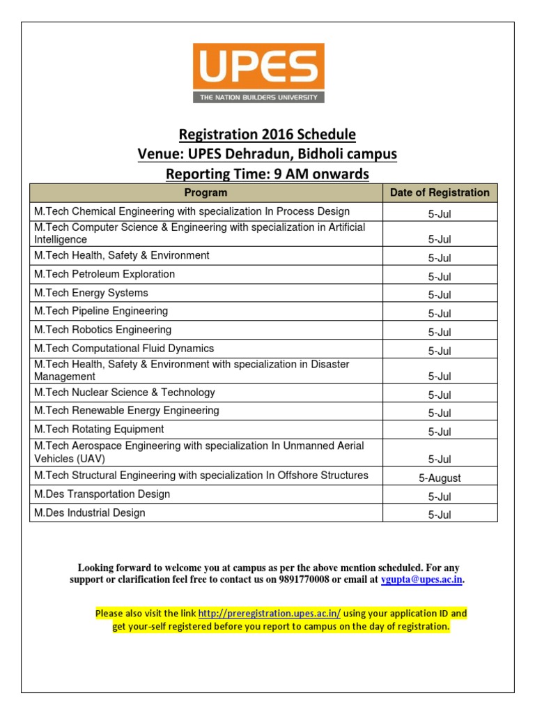 Upes Registration Letter | Download Free PDF | University And College ...