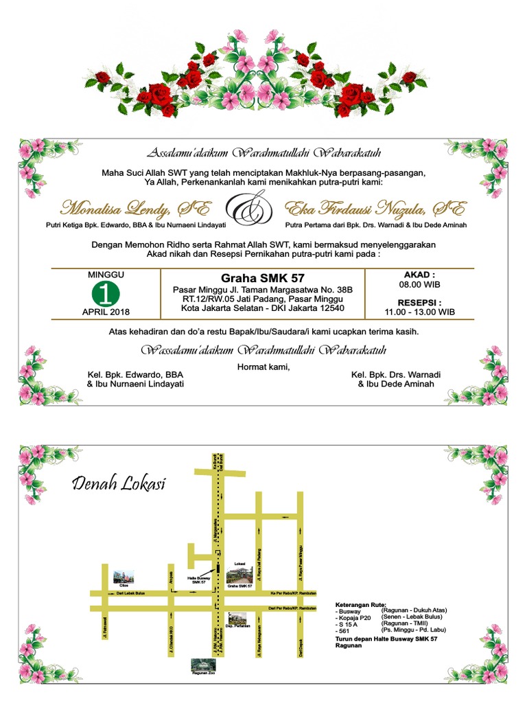Contoh Undangan Mona Zula | PDF