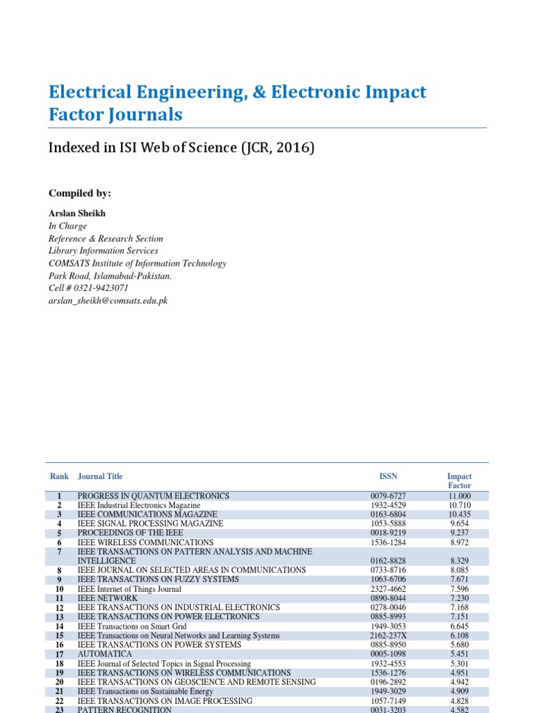ISI Engineering Electrical & Electronic Journals | PDF | Electronics ...