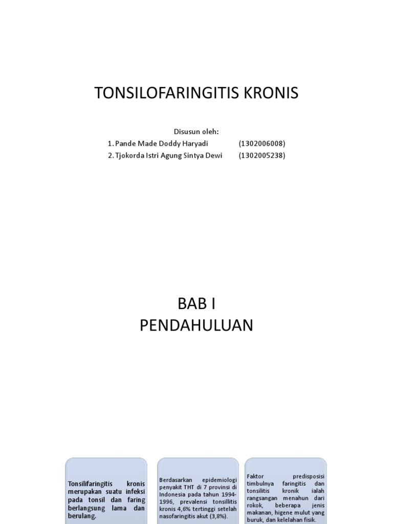Tonsilofaringitis Kronis | PDF