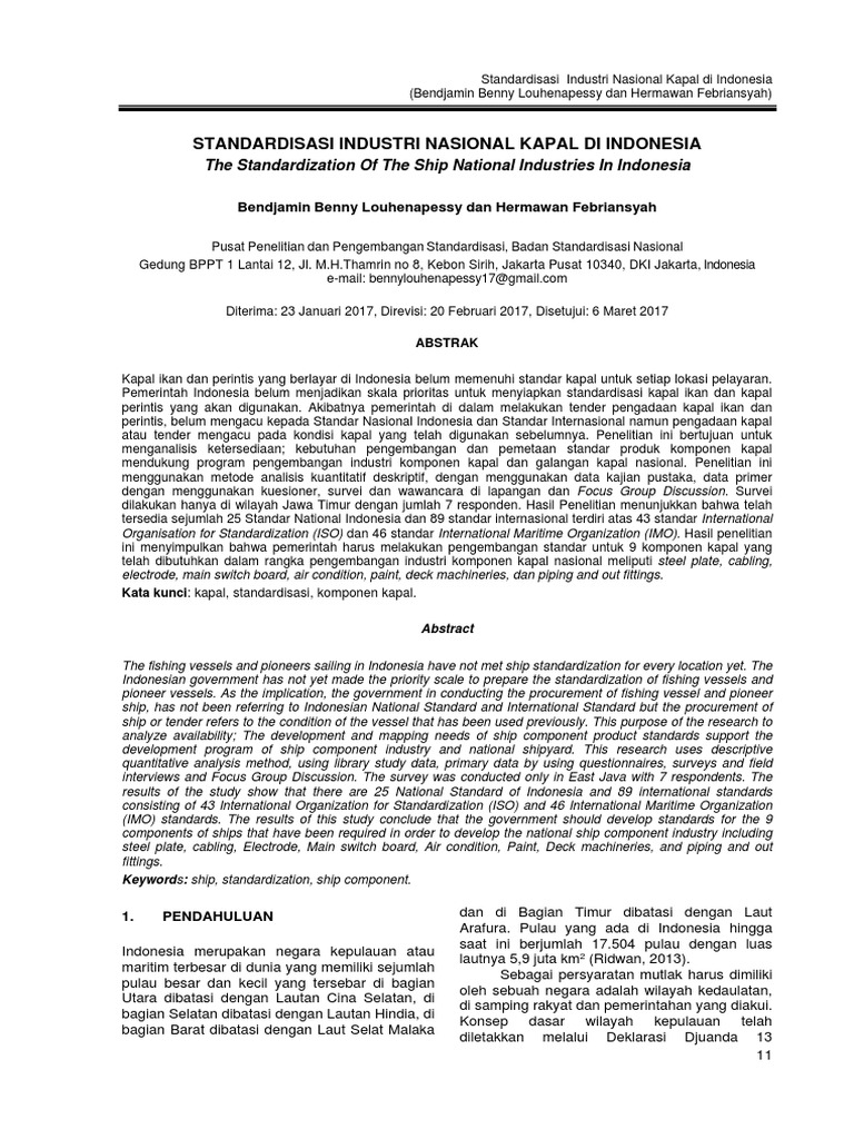 Standarisasi Industri Nasional Indonesia | PDF