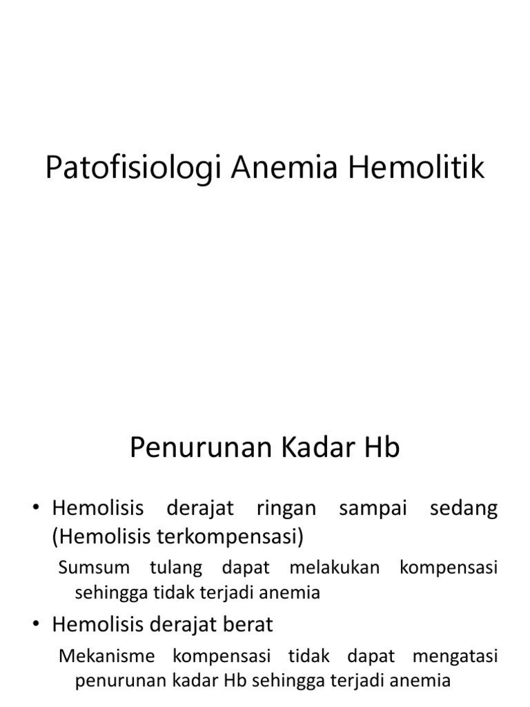 Patofisiologi Anemia Hemolitik | PDF